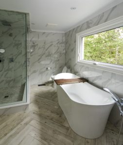 White Vinyl Awning Window - Bathroom | Fieldstone Windows and Doors
