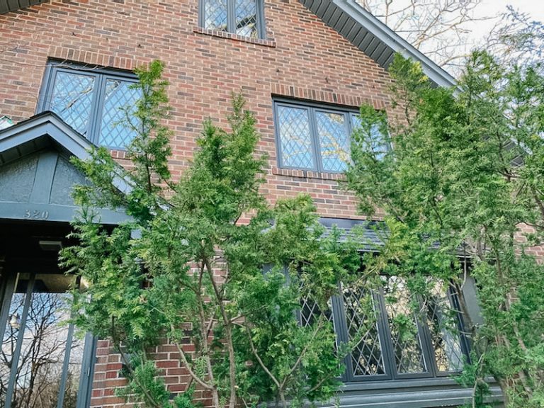 Iron Ore Wood Windows with Lead Tape - Toronto, Ontario
