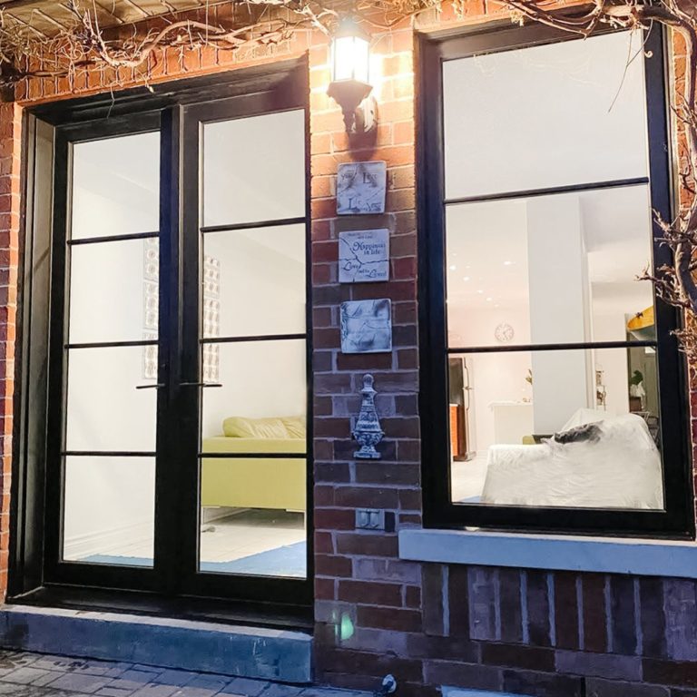 Smooth Fiberglass Rail and Stile door with a direct set sidelight ...