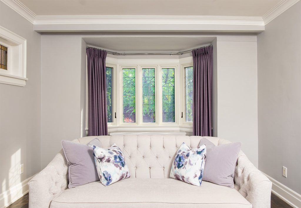 Metal-Clad Wood Bay Window with Leaded Tape