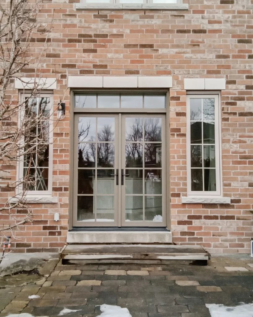 Rail and Stile Fiberglass Door in a Dark Drift Colour | Fieldstone ...