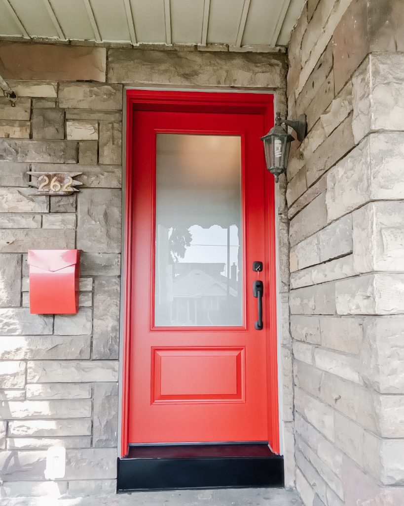 Elevate Your Home's Curb Appeal with a Vibrant Red Fiberglass Door ...