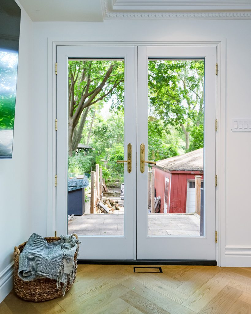 White Fiberglass Rail & Stile Double Doors - Toronto | Fieldstone ...
