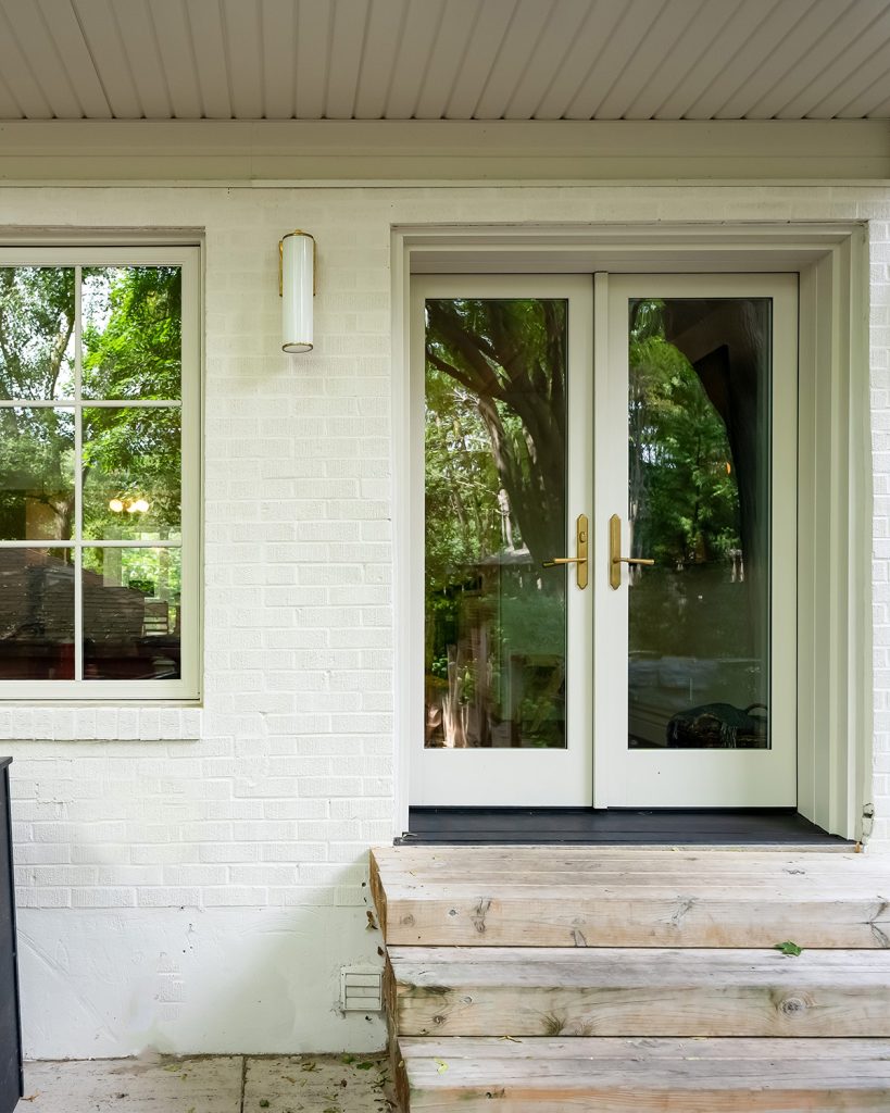 White Fiberglass Rail & Stile Double Doors - Toronto | Fieldstone ...