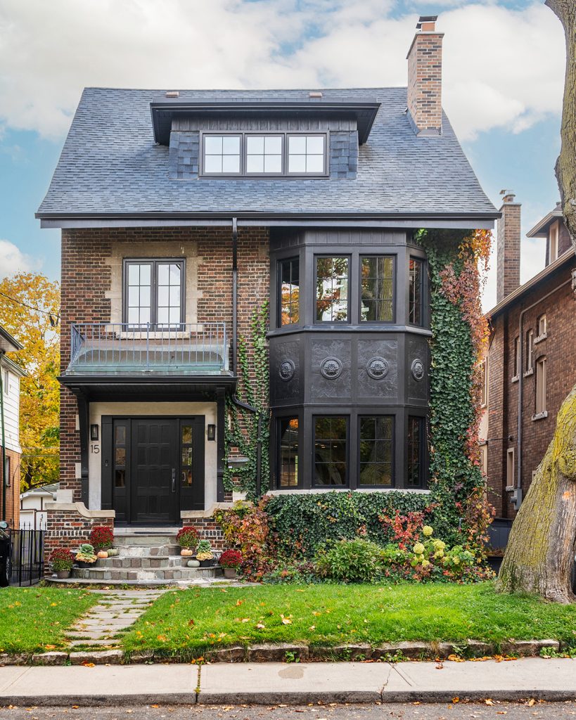 Black Metal-Clad Wood Bay Windows for Heritage Homes