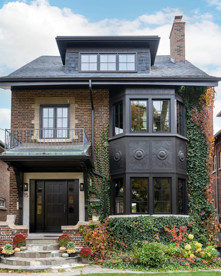 Black Metal-Clad Wood Bay Windows for Heritage Homes