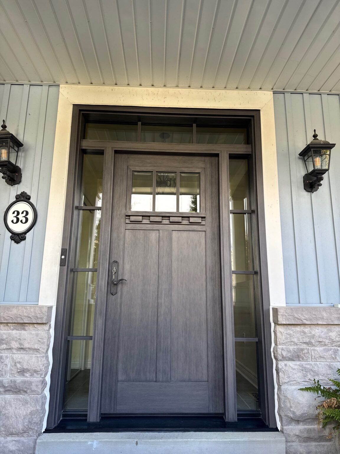 Craftsman Fiberglass Front Door Replacement in Markham